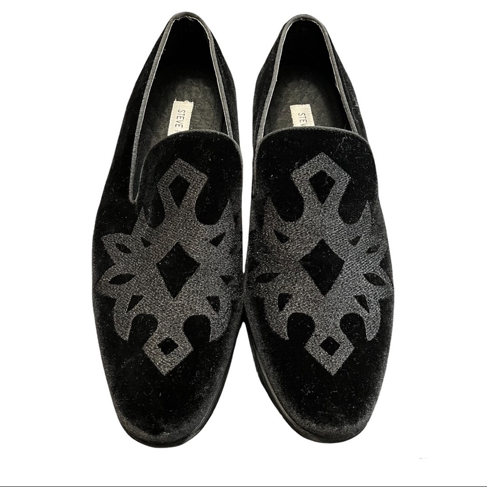 Steve Madden Men’s Lorax Black Velvet Smoking Loafer … - Gem